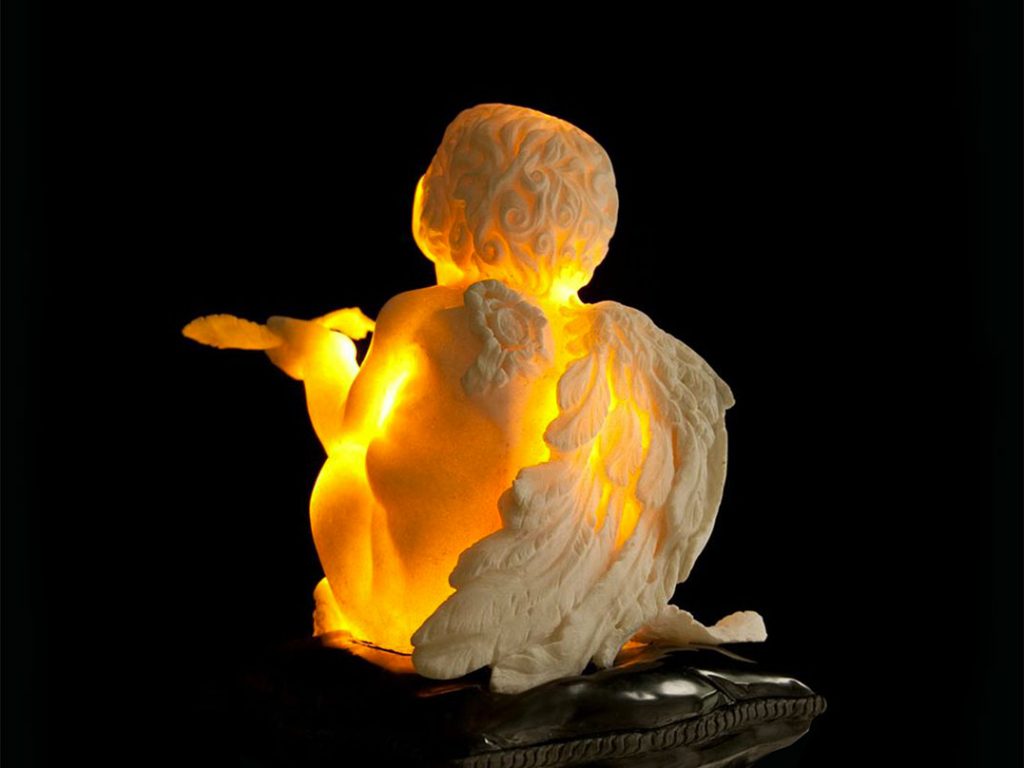 Fallen Angel, marble sculpture, unique artwork, scultura in marmo opera ...