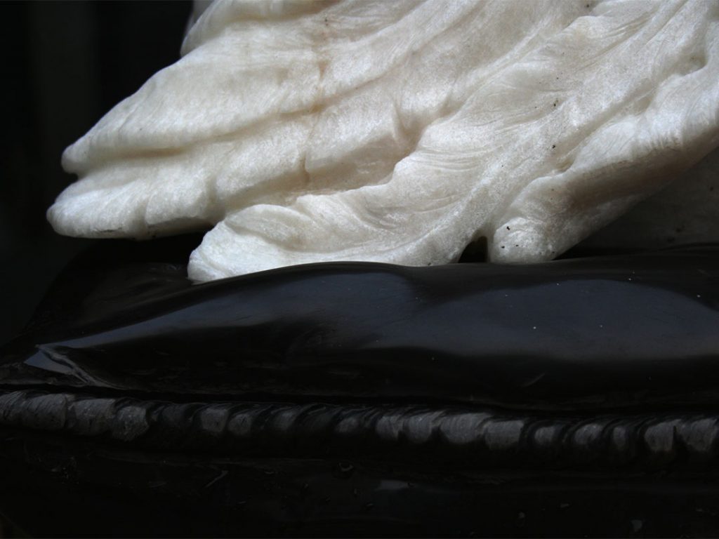 Fallen Angel, marble sculpture, unique artwork, scultura in marmo opera ...